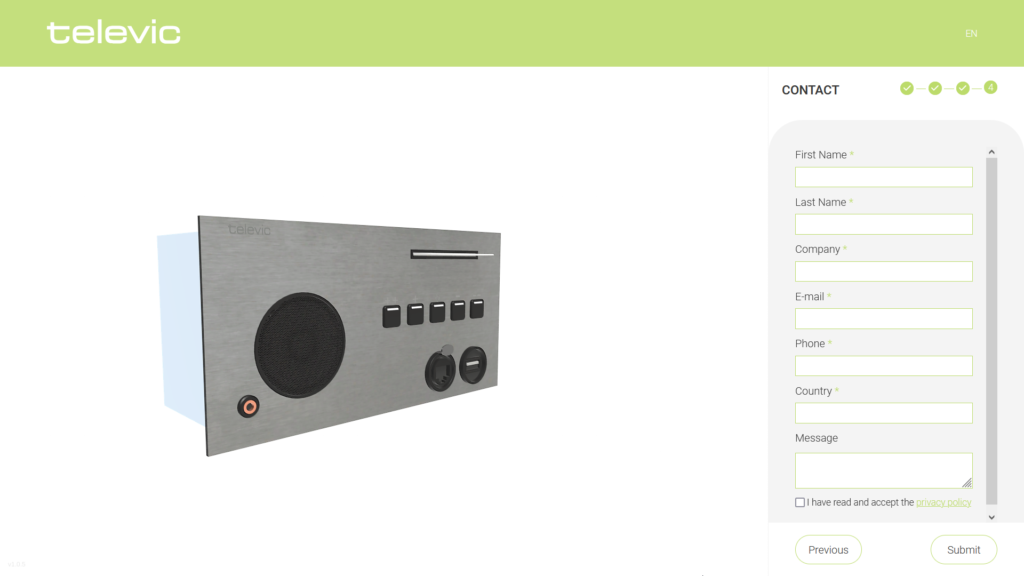 Design your custom Confidea F panels with our 3D configurator | Televic Conference Knowledge Base